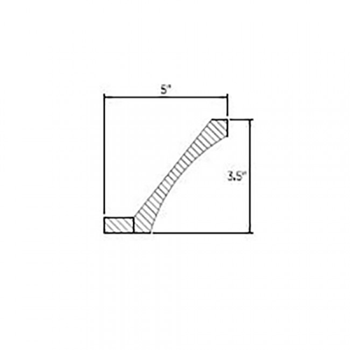 Ambrose Raised Panel Cove Molding - 5"W x 3-1/2"H | RTA Cabinet Store
