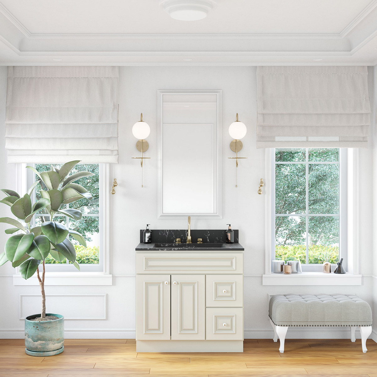 Maddox Canvas 36" Vanity #2 | RTA Cabinet Store