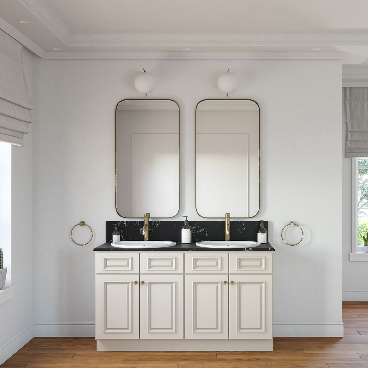 2-Piece Maddox Canvas 60" Vanity Set | RTA Cabinet Store